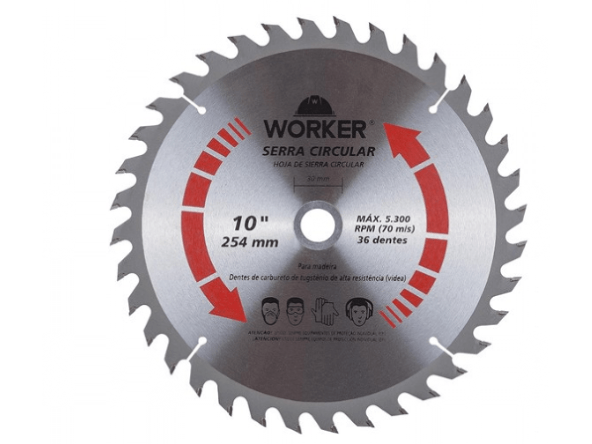 Disco de Serra Circular para Madeira 300mm WORKER | Sertão